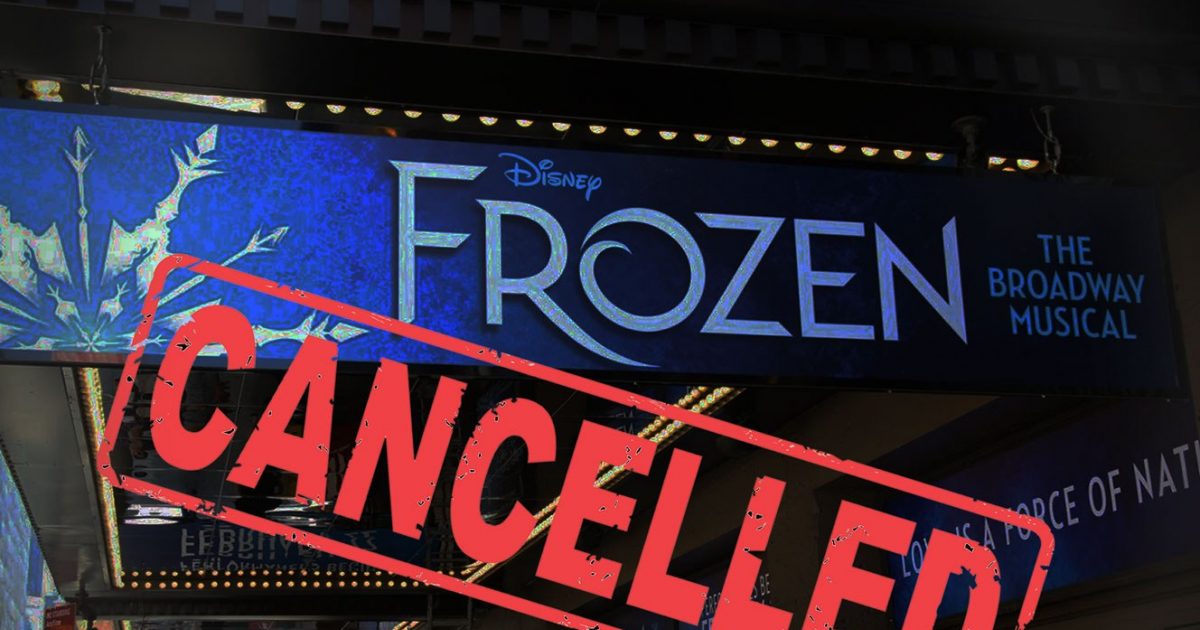 Broadway’s Frozen Pulls The Plug Before COVID-19 Is Over